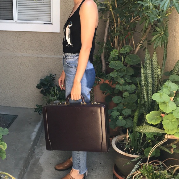 Vintage | Bags | Vintage Burgundy Jourdan Leather Briefcase | Poshmark